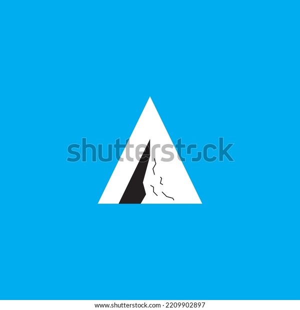 Iceberg Letter Simple Logo Symbol Vector Stock Vector (Royalty Free ...
