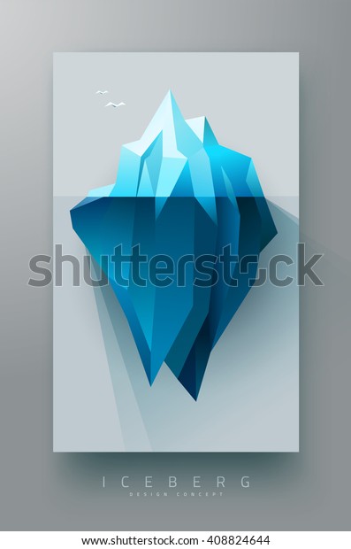 Iceberg Polygonal Design Banner Stock Vector (Royalty Free) 408824644 ...