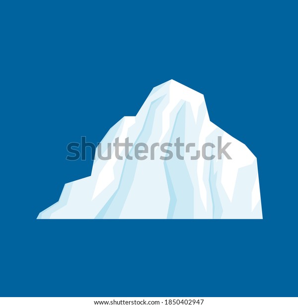 Iceberg Vector Illustration Isolated On White Stock Vector (Royalty ...