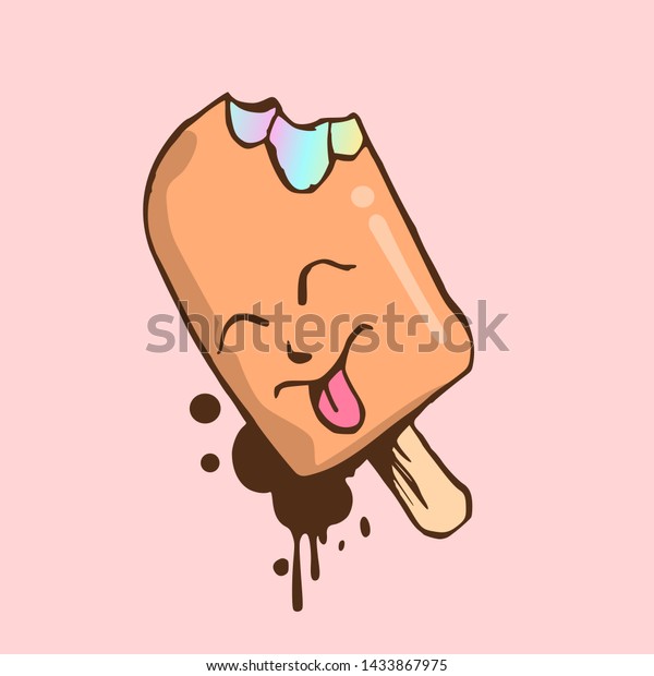 Icecream Popsicle Stick Graffiti Vector Pop Stock Vector (Royalty Free ...
