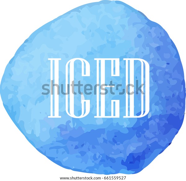 Iced Word Isolated Blue Simbol Stock Vector (Royalty Free) 661559527 ...
