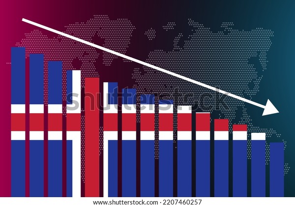 Iceland Bar Chart Graph Decreasing Values Stock Vector (Royalty Free ...