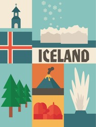 Iceland Travel Poster Free Stock Photo - Public Domain Pictures