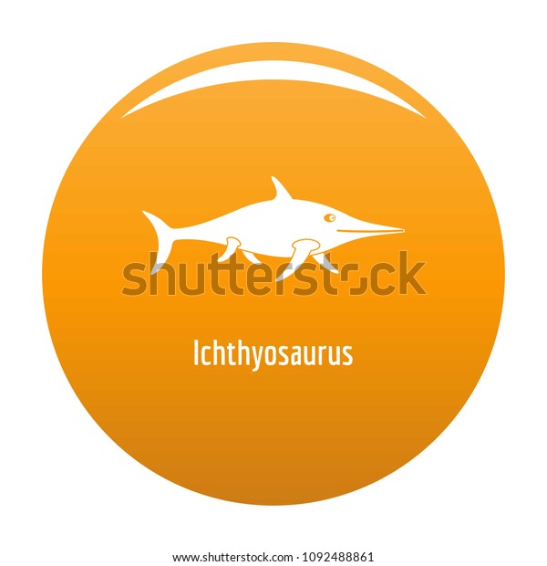 Ichthyosaurus Icon Simple Illustration Ichthyosaurus Vector Stock ...