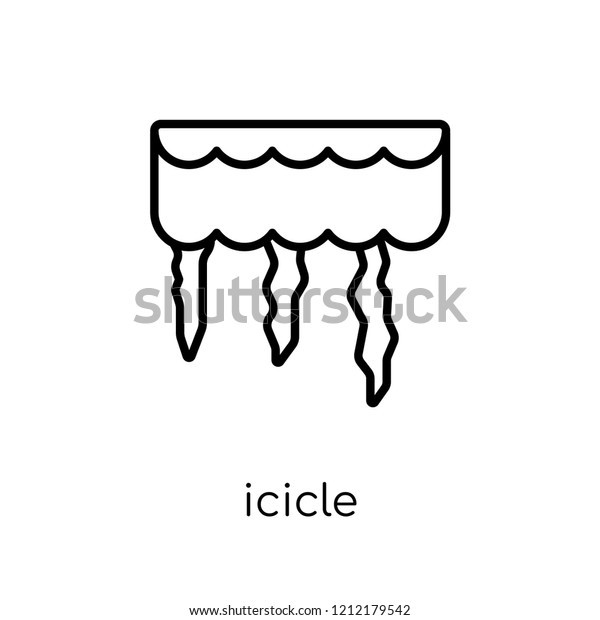 Icicle Icon Collection Editable Outline Stroke Stock Vector (Royalty ...