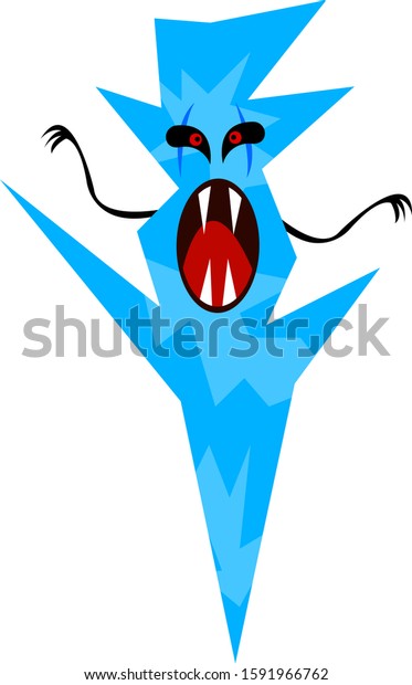 Icicle Monster Open Mouth Sharp Fangs Stock Vector (Royalty Free ...