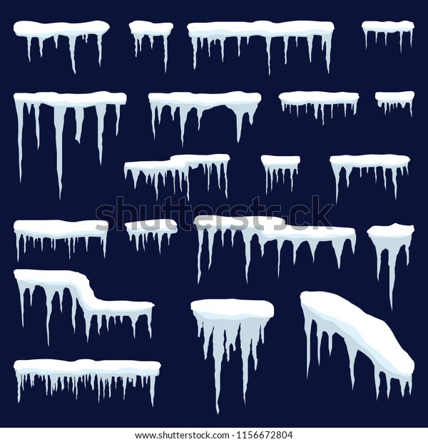Icicles Vector Illustration Set Icicle Icon Stock Vector (Royalty Free ...