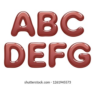 Icing Letters Decorated Sweets Abc Set Stock Vector (Royalty Free ...