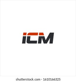 Icm Letter Logo Design Vector Image: vector de stock (libre de regalías ...