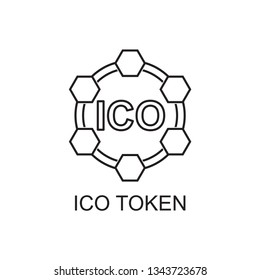 Ico Token Icon Outline: เวกเตอร์สต็อก (ปลอดค่าลิขสิทธิ์) 1343723678 ...