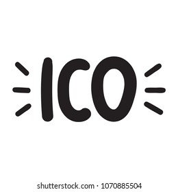 Ico Vector Lettering Illustration On White Stock Vector (Royalty Free ...