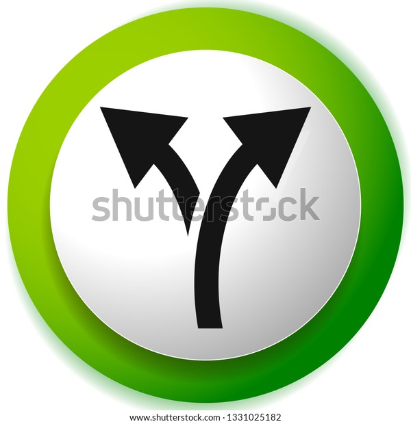 Icon 2 Way Arrow Branch Diversion Stock Vector (Royalty Free ...