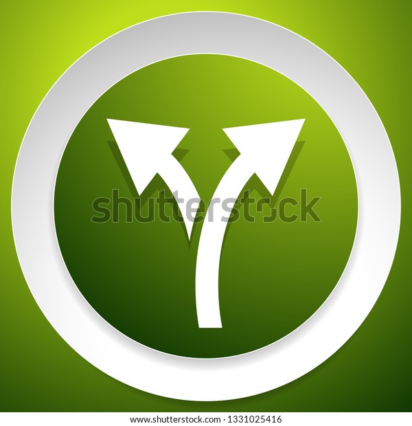 Icon 2 Way Arrow Branch Diversion Stock Vector (Royalty Free ...