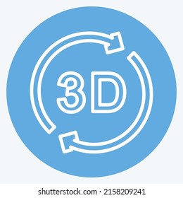 Icon 3d Rotation Suitable Infographics Symbol Stock Vector (Royalty ...