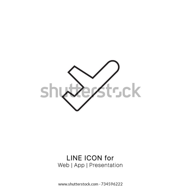 Icon Airplane Take Off Graphic Design Stock Vector (Royalty Free) 734596222