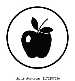 Icon Apple Thin Circle Design Vector Stock Vector (Royalty Free ...