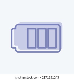 346 Two bars battery icon Images, Stock Photos & Vectors | Shutterstock