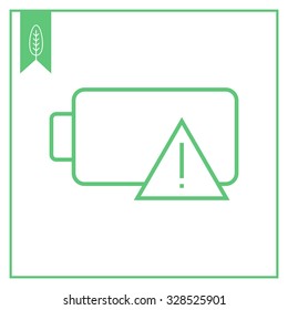 Icon Battery Warning Sign Stock Vector (Royalty Free) 328525901 ...