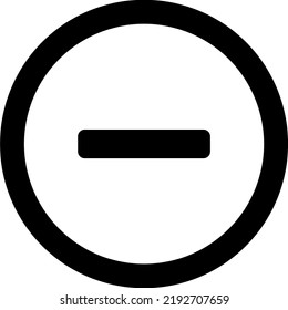 Icon Black Minus Button Vectorialised Stock Vector (Royalty Free ...