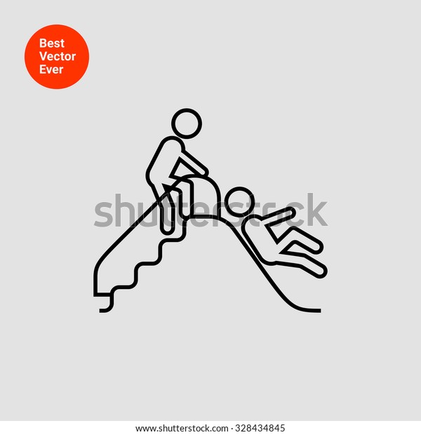 Icon Boy Silhouettes Sliding Children Slide Stock Vector (Royalty Free ...