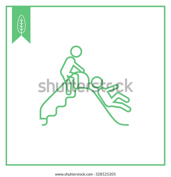 Icon Boy Silhouettes Sliding Children Slide Stock Vector (Royalty Free ...