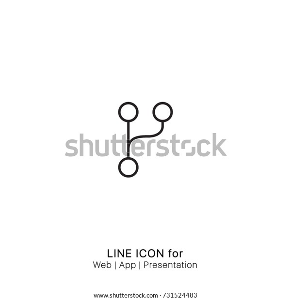 Icon Branching Graphic Design Single Icon Stock Vector (Royalty Free ...