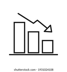 Icon Business Chart Down Arrow Stock Vector (Royalty Free) 1931024108 ...
