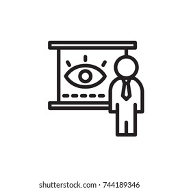 Icon Business Presentation Eye Stock Vector (Royalty Free) 744189346 ...