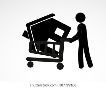 Icon Buying House Vector Stock Vector (Royalty Free) 387799108 ...