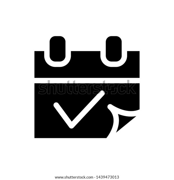 Icon Calender Vector Illustration Emblem Isolated Stock Vector (Royalty ...