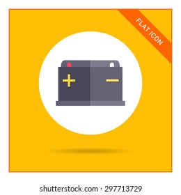 Icon Car Battery Plus Minus Signs Stock Vector (Royalty Free) 325548485