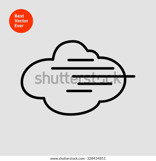 Icon Cloud Fog Sign Stock Vector (Royalty Free) 328434851