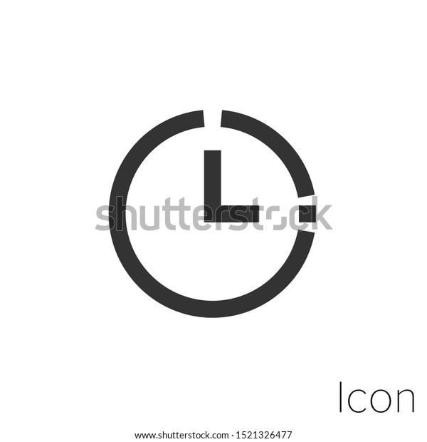 Icon Delay Black White Illustration Stock Vector (Royalty Free ...