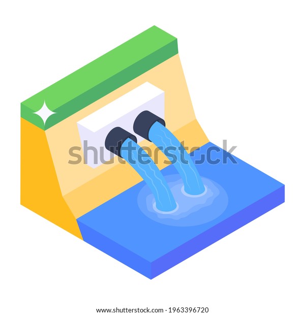 Icon Design Industrial Waste Effluent Icon Stock Vector (Royalty Free ...