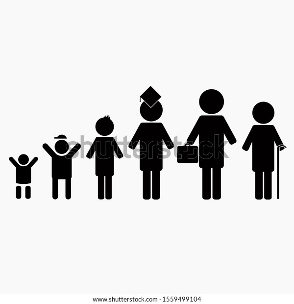 Icon Design Set Illustration All Ages Stock Vector (Royalty Free ...