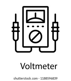 Icon Device Measuring Current Depicting Voltmeter Stock Vector (Royalty ...