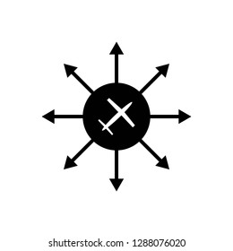 Icon Distribution White Background Illustration Shipping Stock Vector ...