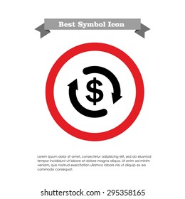 75 Icon of dollar sign in circle made of arrows Stock Vectors, Images ...
