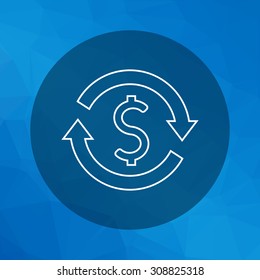 75 Icon of dollar sign in circle made of arrows Stock Vectors, Images ...