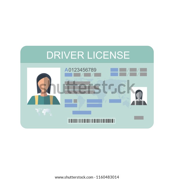 Icon Drivers License Flat Style Identity Stock Vector (Royalty Free ...
