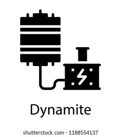 Icon Electric Button Depicting Dynamite Stock Vector (Royalty Free ...