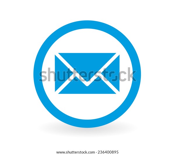 Icon Envelope Blue White Abstract Vector Stock Vector (Royalty Free ...