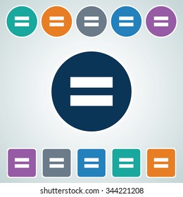 Icon Equally Sign Multi Color Circle Stock Vector (Royalty Free ...