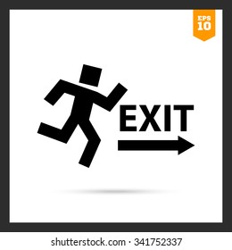 Exit Sign Stock Vector (Royalty Free) 572463532