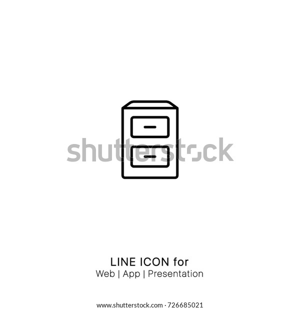 Icon Filing Cabinet Graphic Design Single Stock Vector (Royalty Free ...