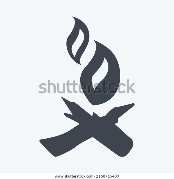 Icon Fire Suitable Wild West Symbol Stock Vector (Royalty Free ...