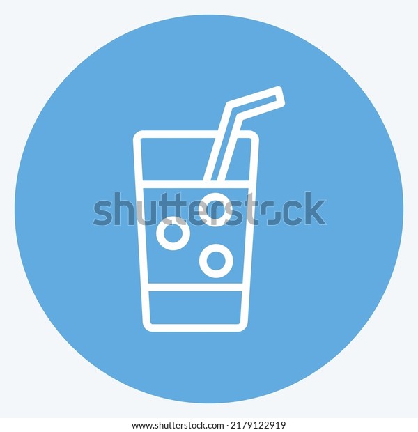 Icon Fizzy Water Suitable Drink Symbol Stock Vector (Royalty Free ...
