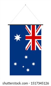 Vertical Flag Australia On White Background Stock Vector (Royalty Free ...