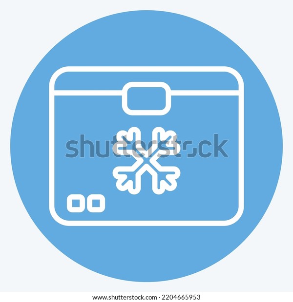 Icon Freezer Suitable Kitchen Appliances Symbol Stock Vector (Royalty ...