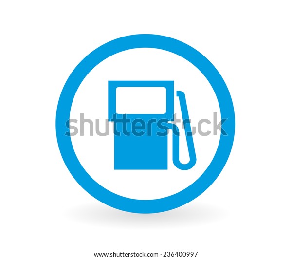 Icon Fuel Pump Blue White Abstract Stock Vector (Royalty Free ...